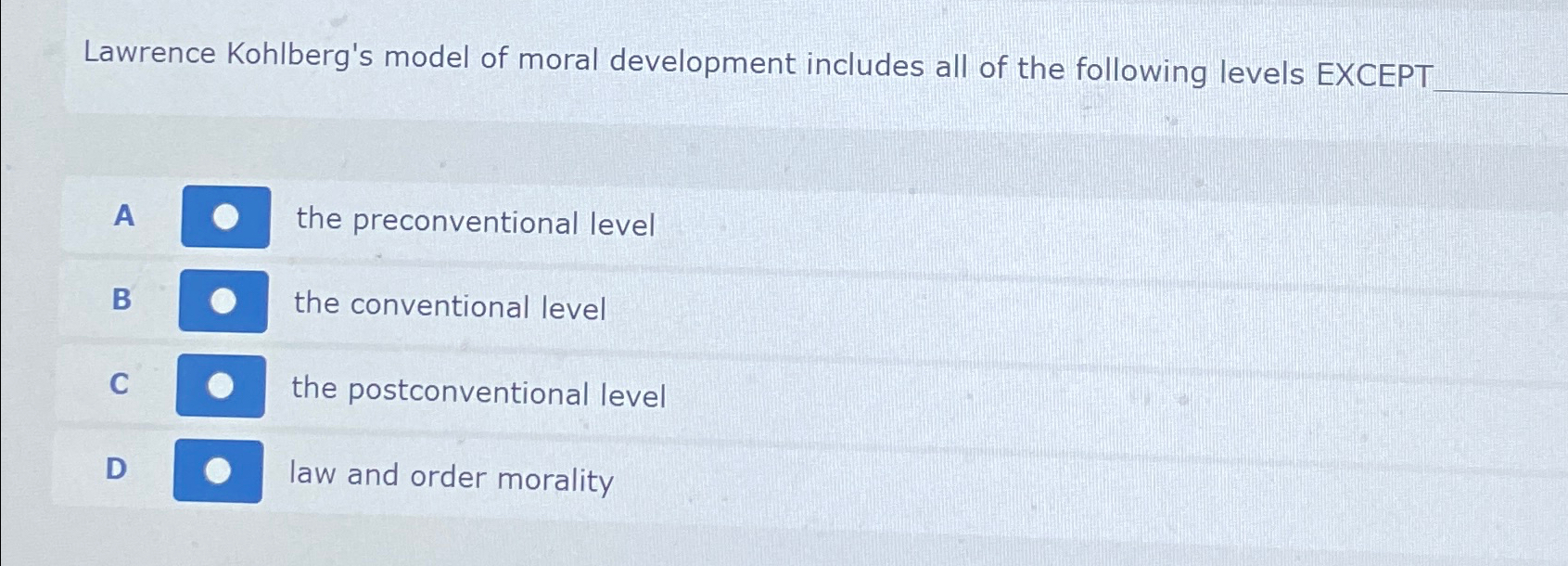 Solved Lawrence Kohlberg's model of moral development | Chegg.com