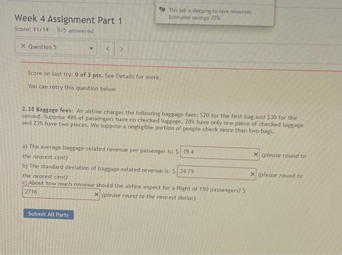 Solved Neek 4 Assignment Part 1 This tab is sleeping to ssve | Chegg.com