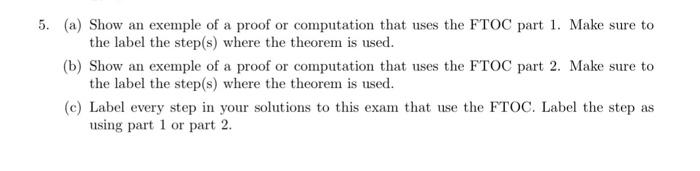 Solved 5. (a) Show an exemple of a proof or computation that | Chegg.com