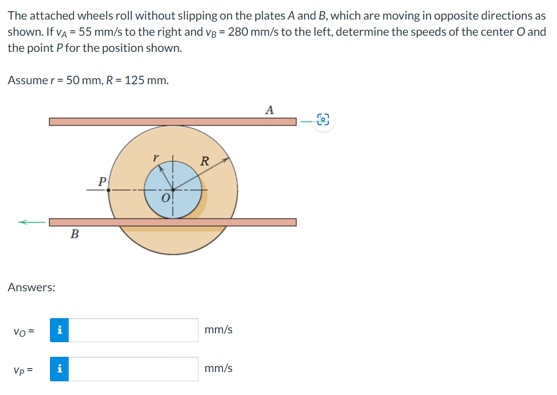 Solved The attached wheels roll without slipping on ﻿the | Chegg.com