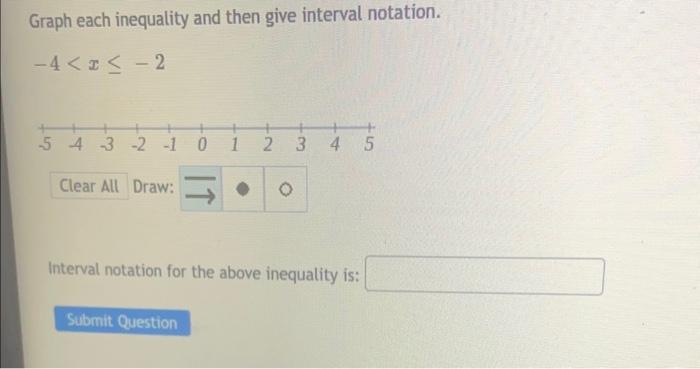 Solved Graph each inequality and then give interval | Chegg.com