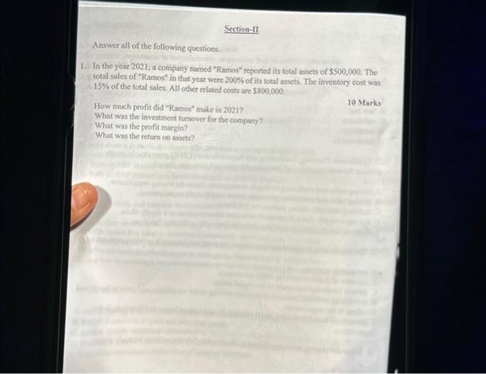 Solved 1. In the year 2021, a company named "Ramos" reported | Chegg.com