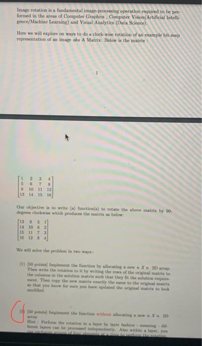 Solved [50 points] Implement the function without allocating | Chegg.com