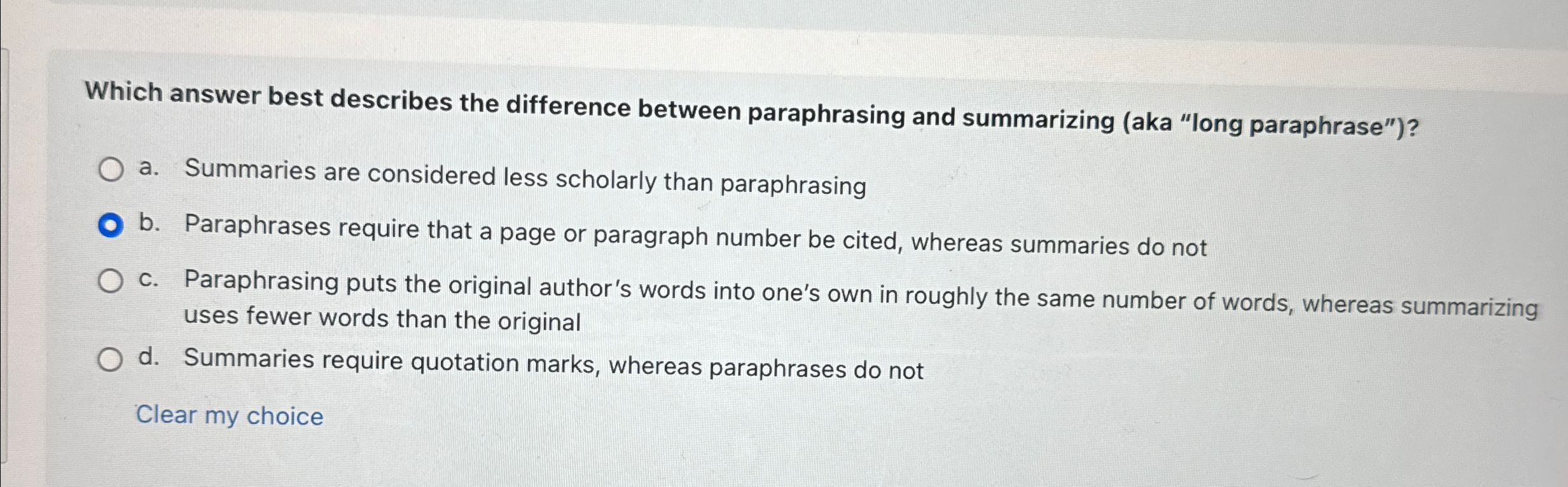 Solved Which answer best describes the difference between | Chegg.com