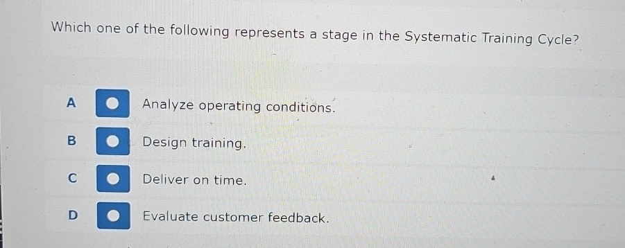 Solved Which one of the following represents a stage in the | Chegg.com