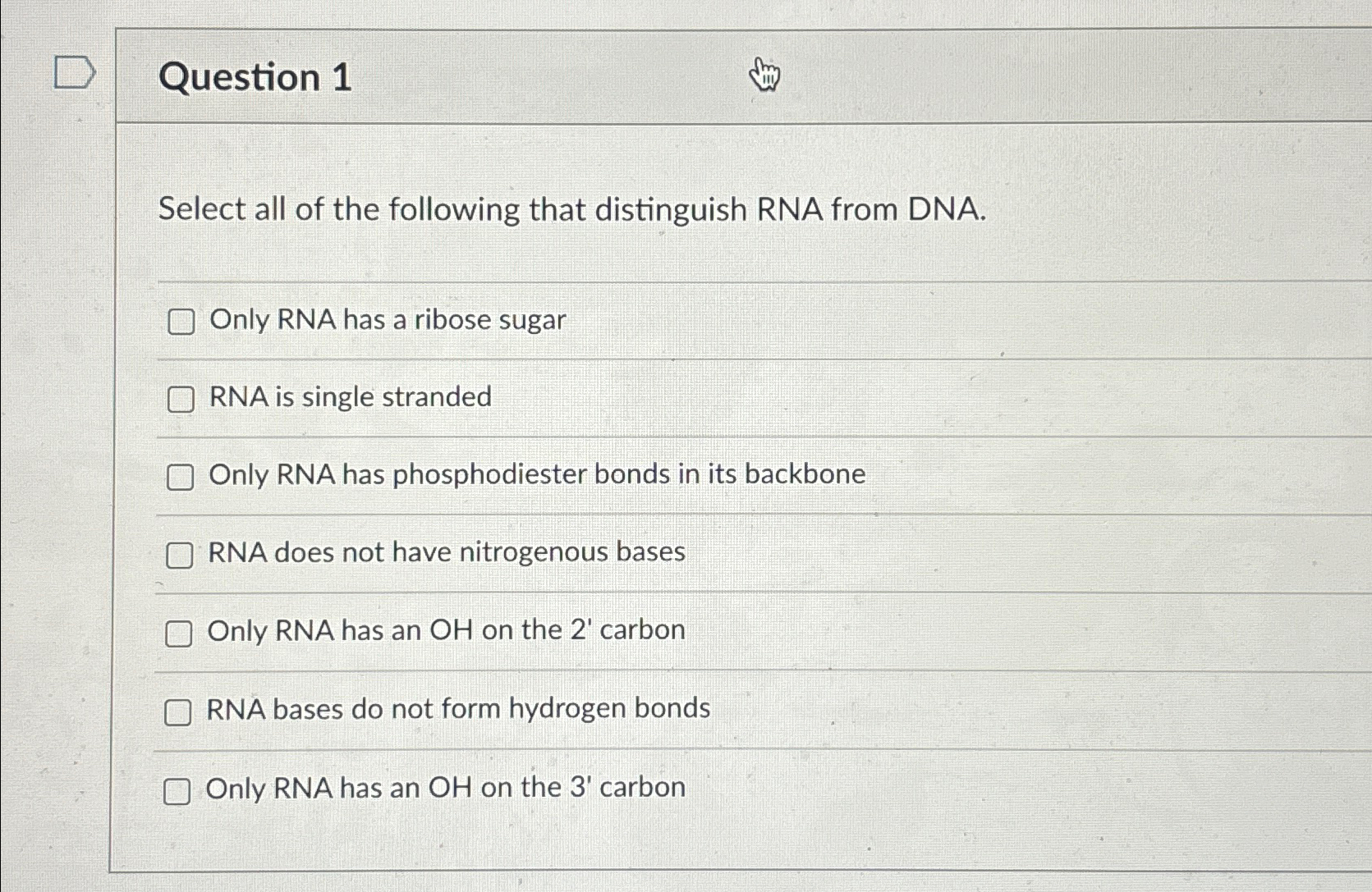 Solved Question 1Select all of the following that | Chegg.com