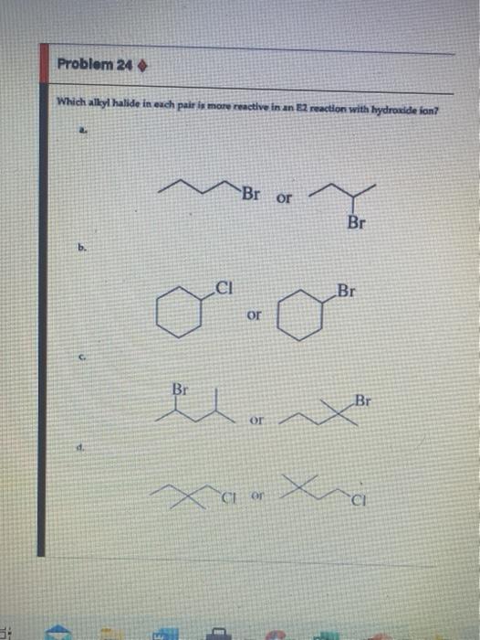 Solved Rank the following alkyl bromides from most reactive | Chegg.com