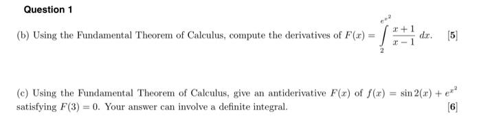 Solved Question 1 (b) Using the Fundamental Theorem of | Chegg.com