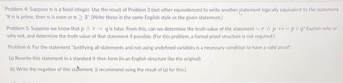 Problem 4: Suppose n is a fixed integer. Use the | Chegg.com