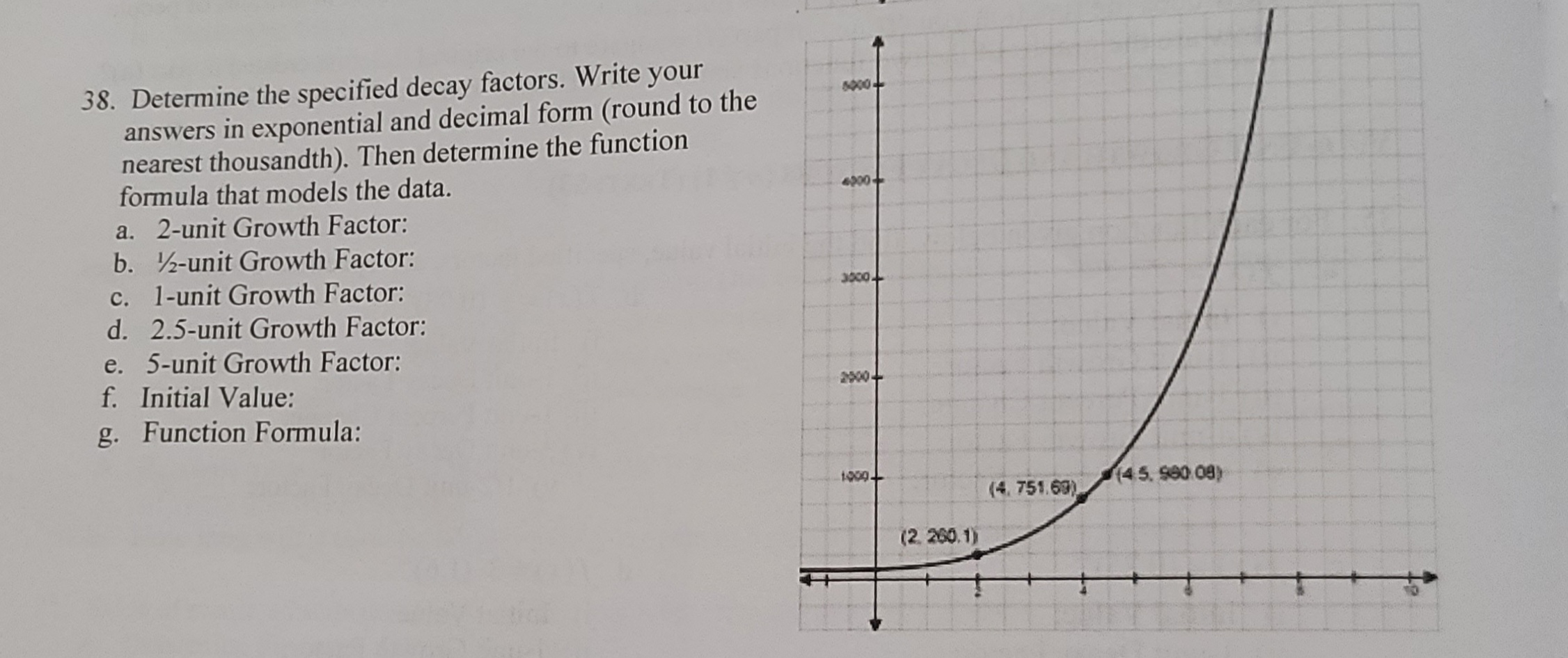 Solved Determine the specified decay factors. Write | Chegg.com