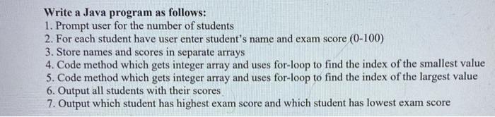 Solved Write A Java Program As Follows 1 Prompt User For