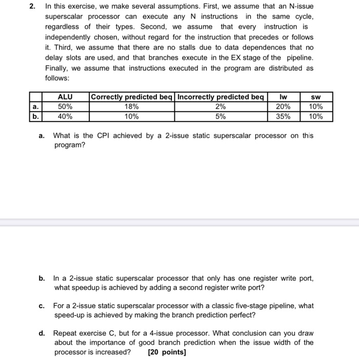 2. In this exercise, we make several assumptions. | Chegg.com