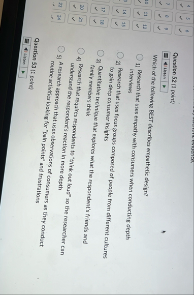 Solved Question 52 (1 ﻿point)ListenWhich of the following | Chegg.com