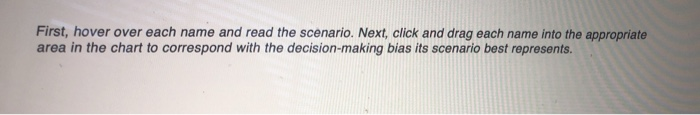 First, hover over each name and read the scenario. | Chegg.com