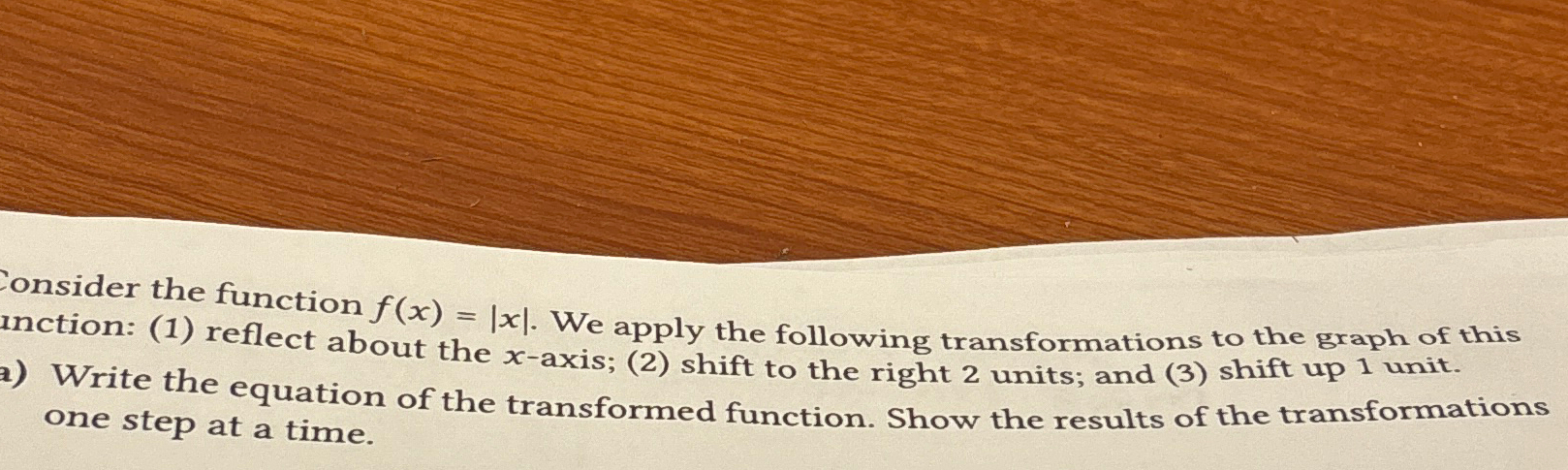 Solved Onsider the function f(x)=|x|. ﻿We apply the | Chegg.com