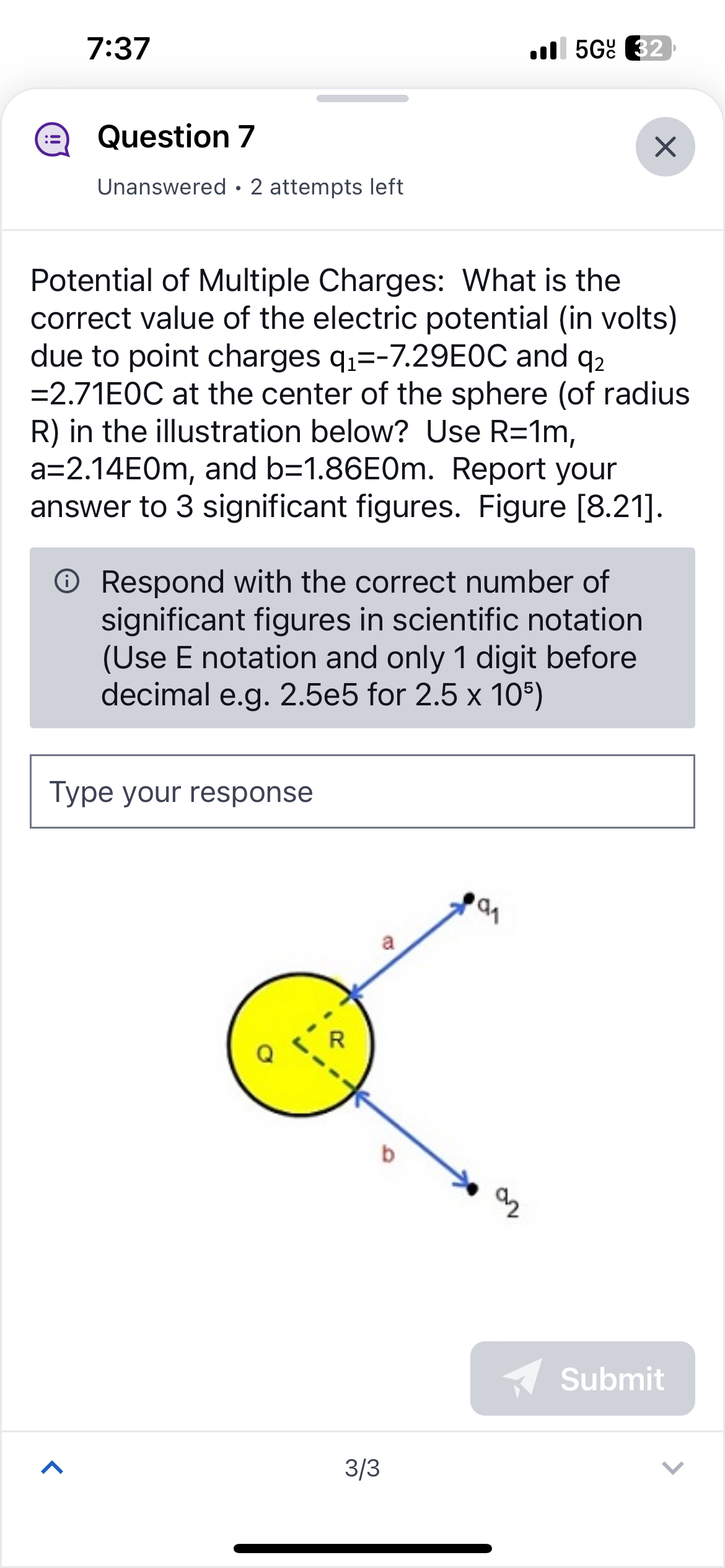 Solved Potential of Multiple Charges: What is thecorrect | Chegg.com