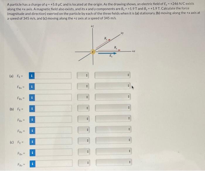 Solved A particle has a charge of q=+5.8μC and is located at | Chegg.com