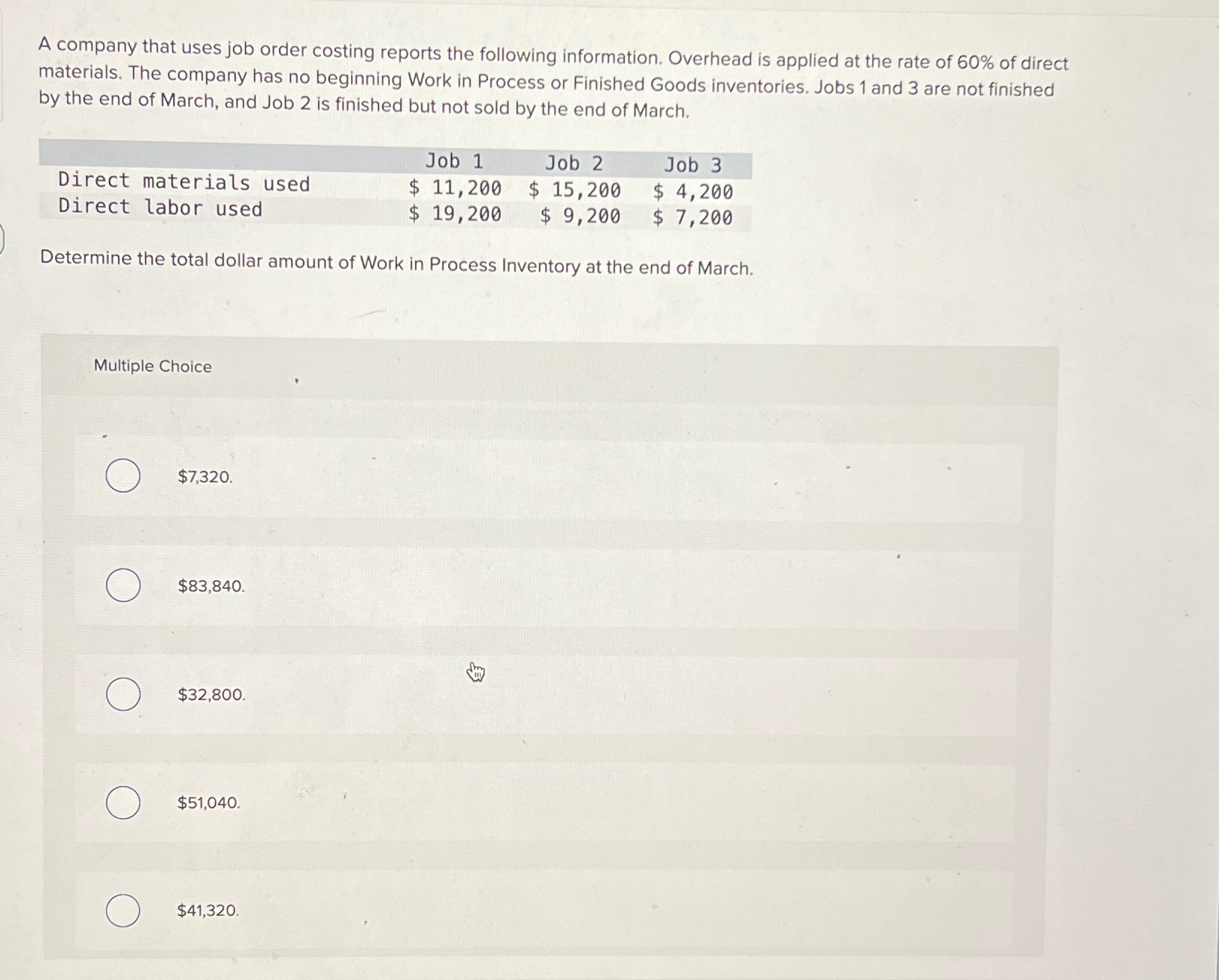 Solved A company that uses job order costing reports the | Chegg.com