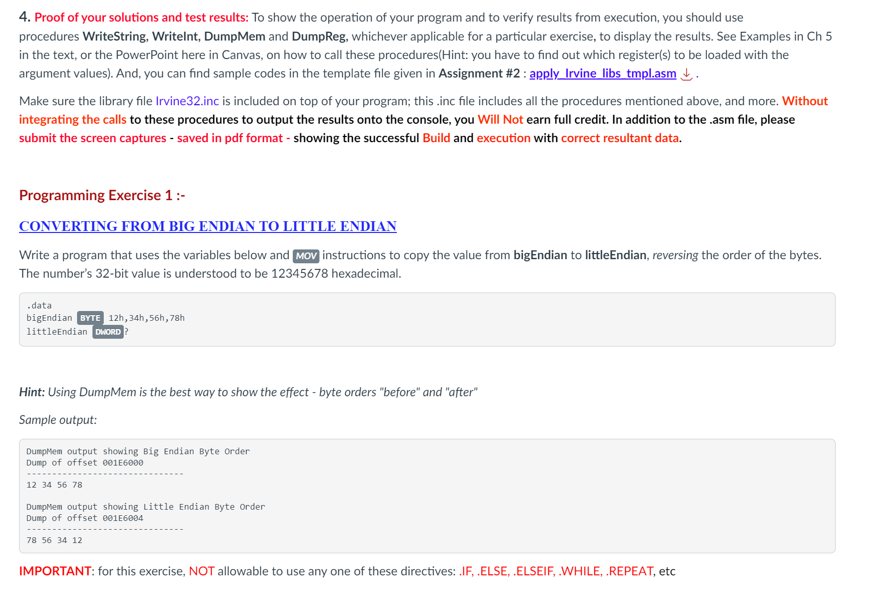 Proof of your solutions and test results: To show the | Chegg.com