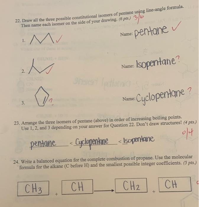 Solved 22. Draw all the three possible constitutional | Chegg.com
