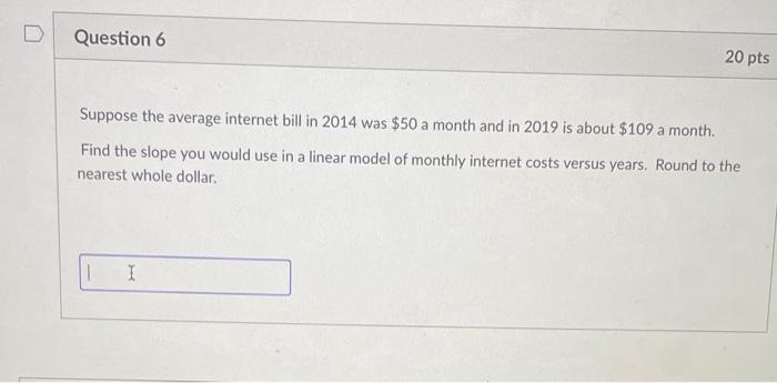 Solved Suppose the average internet bill in 2014 was $50 a | Chegg.com
