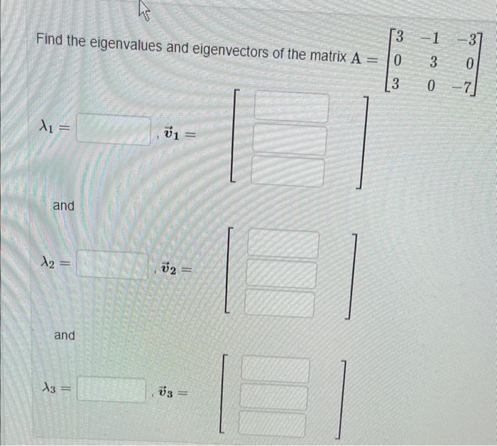Solved Find the eigenvalues and eigenvectors of the matrix | Chegg.com