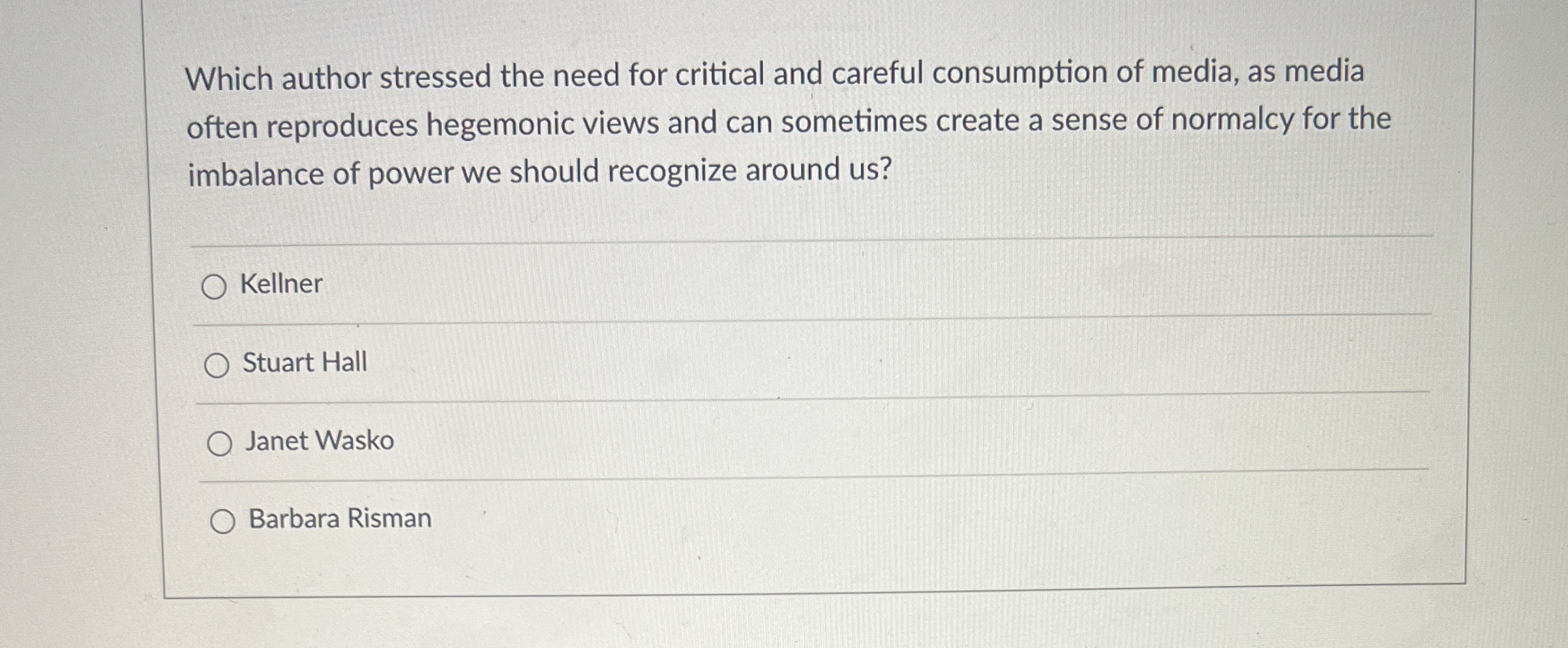 Solved Which author stressed the need for critical and | Chegg.com