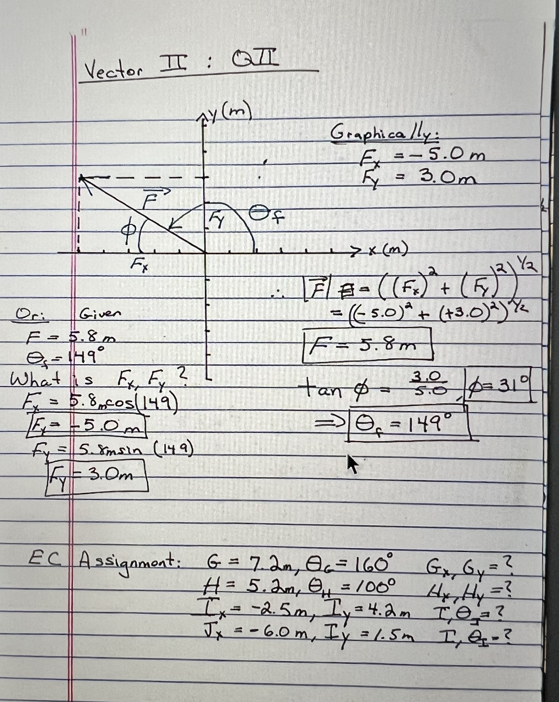 Solved -7-EC Assignmentvec(B)+vec(G),vec(B)-vec(G) ﻿: x,y | Chegg.com