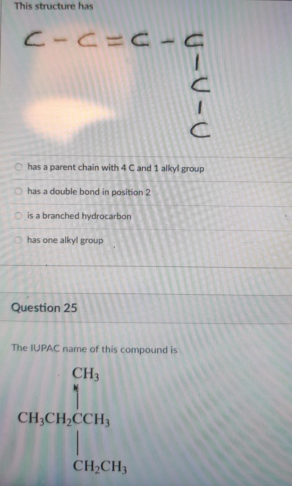 Solved This structure hashas a parent chain with 4C ﻿and 1 | Chegg.com