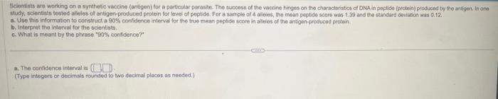 Solved ittudy, scientists tested alloles of antigen-prodaced | Chegg.com