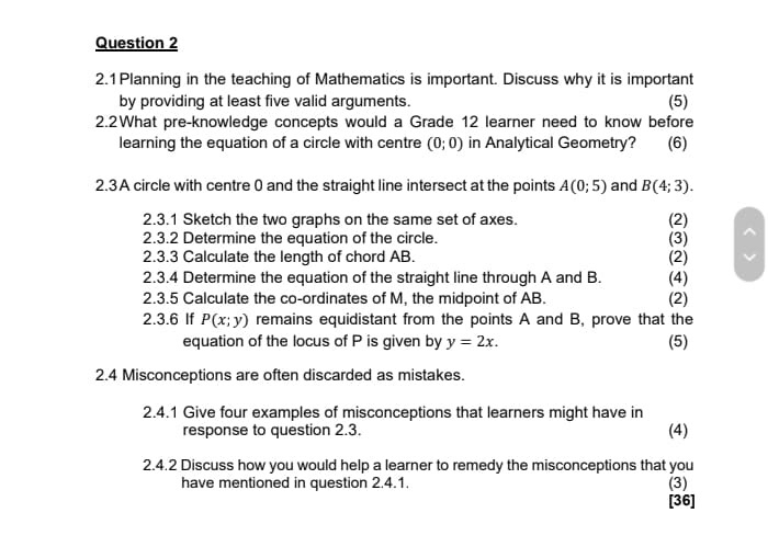 Question 22.1Planning in the teaching of Mathematics | Chegg.com