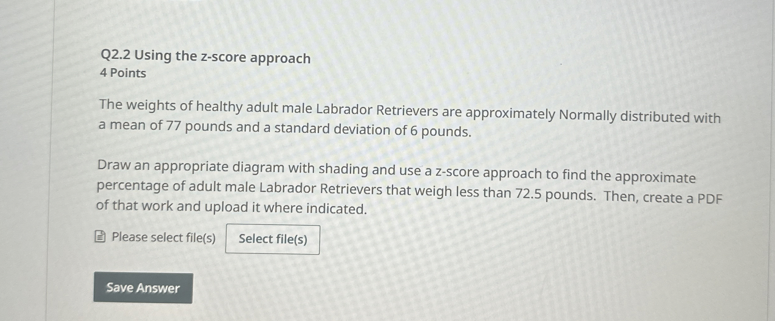 Solved Q2.2 ﻿Using the z-score approach4 ﻿PointsThe weights | Chegg.com