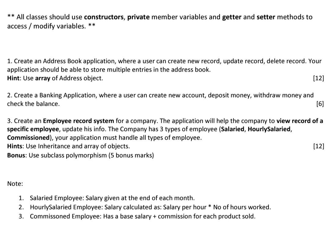 Solved All Classes Should Use Constructors Private