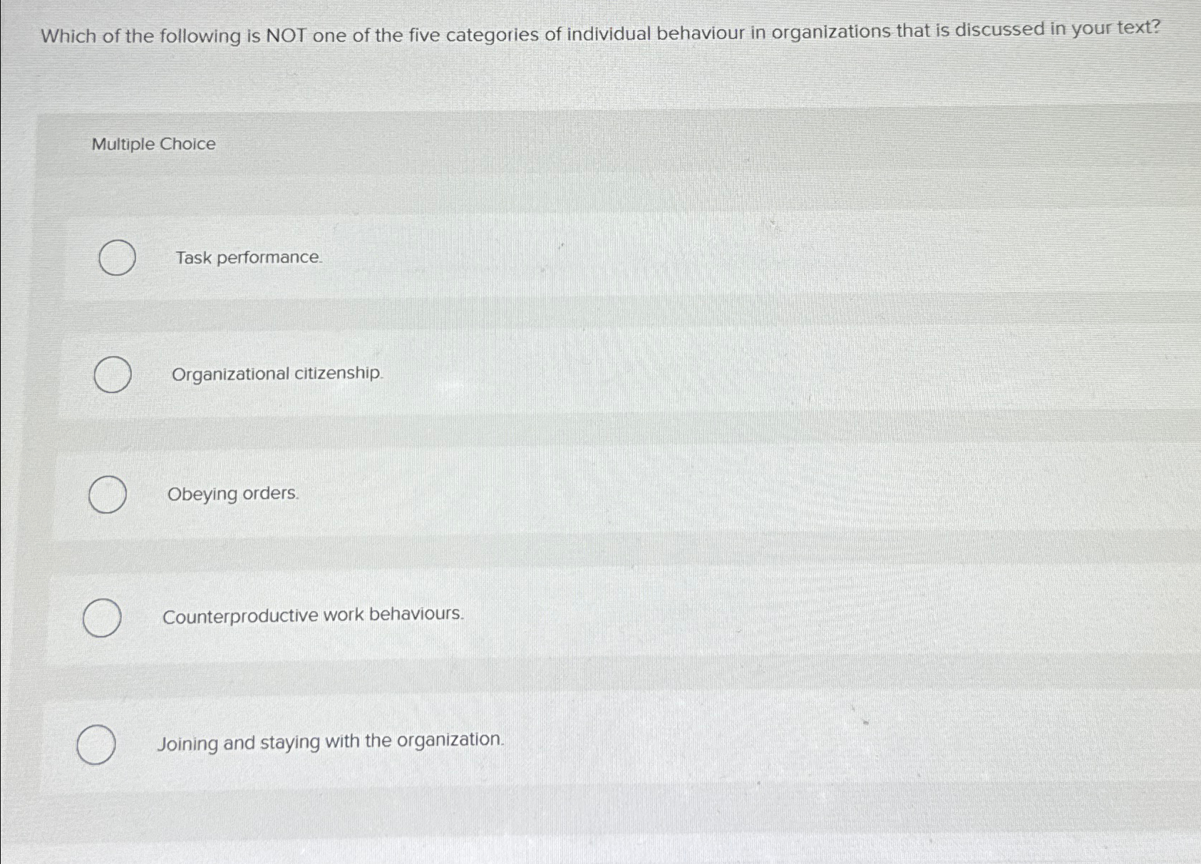 Solved Which of the following is NOT one of the five | Chegg.com