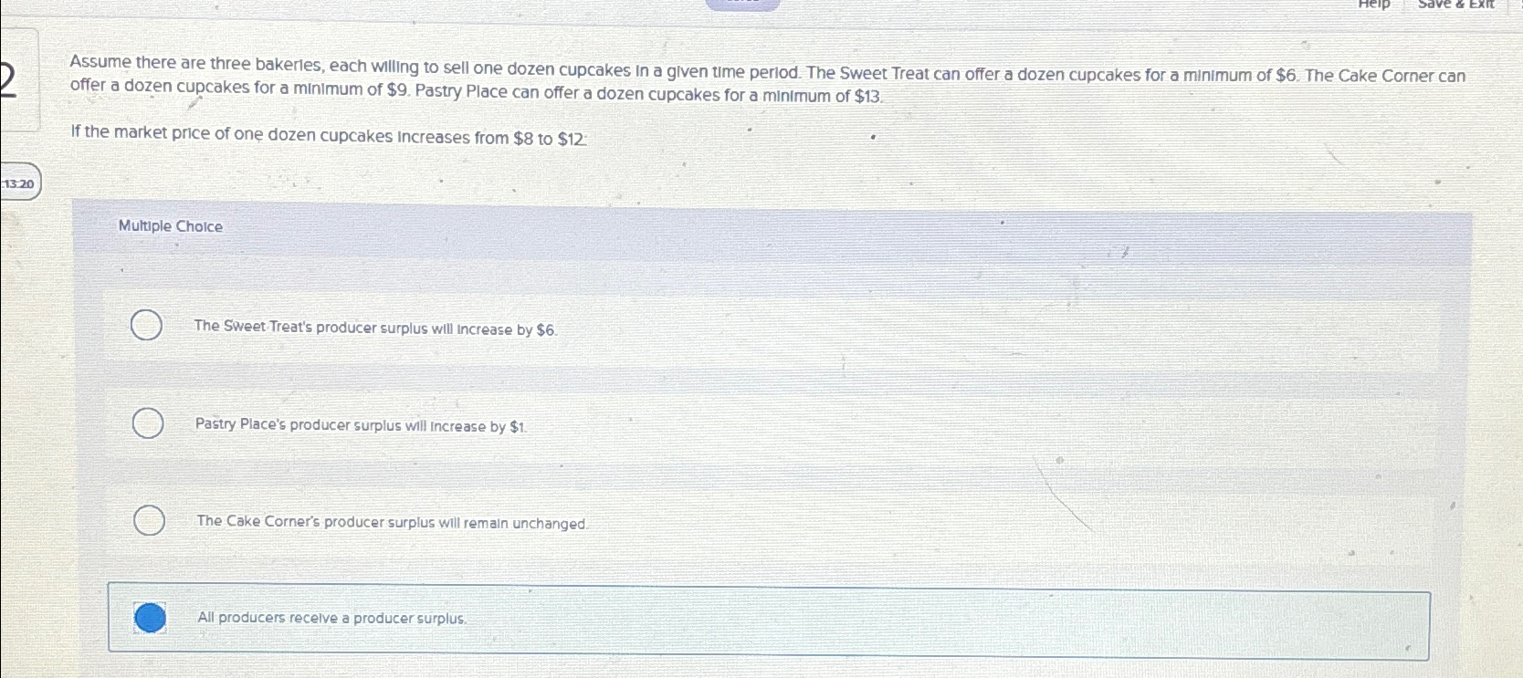 Solved Assume there are three bakerles, each willing to sell | Chegg.com