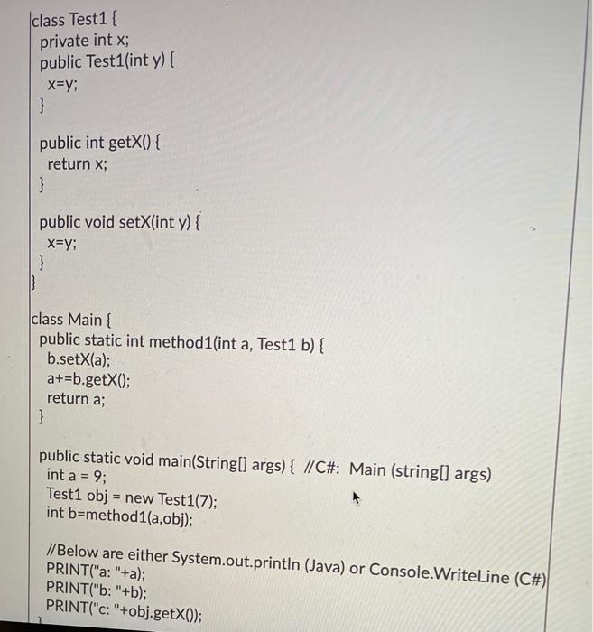 Solved Class Test1 Private Int X Public Test1int Y 0803