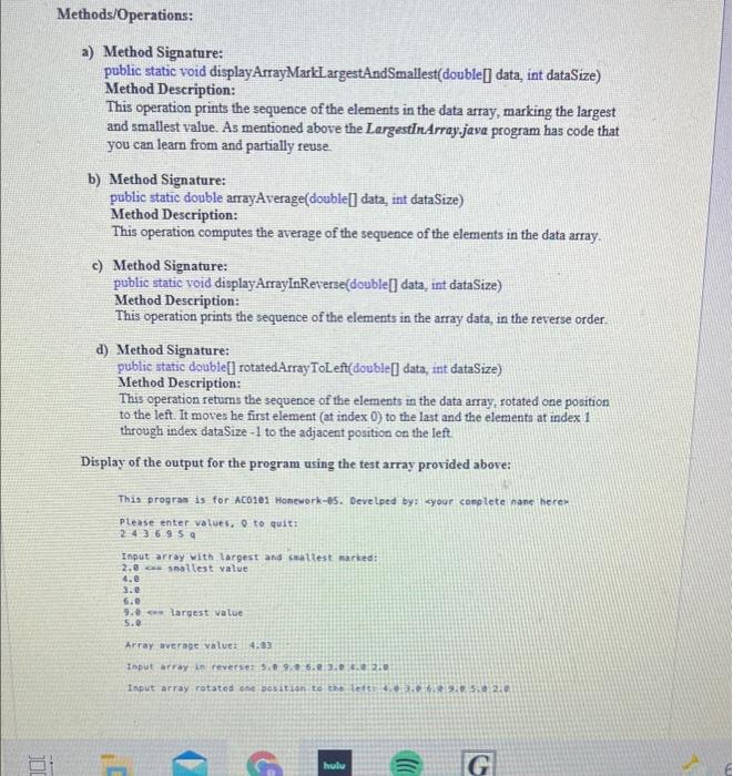 Solved Use the LargestInArray.java program in your textbook | Chegg.com