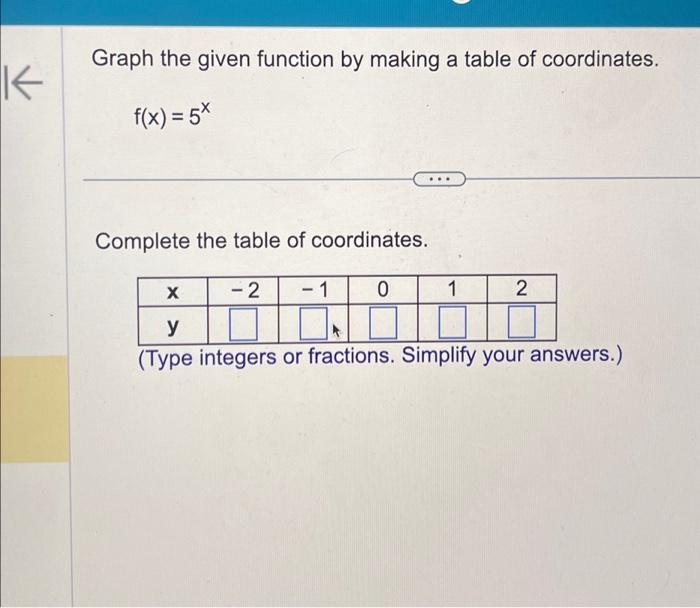 [Solved]: K Graph the given function by making a table of co