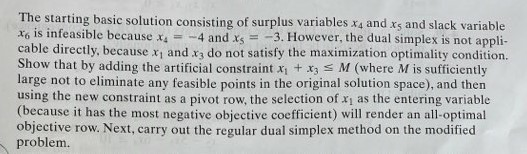problem. 4-38. Using the artificial constraint | Chegg.com
