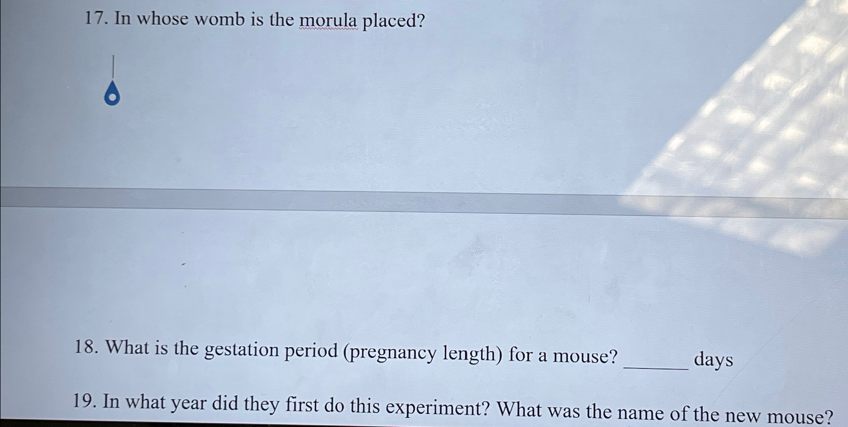 Solved In whose womb is the morula placed?What is the | Chegg.com