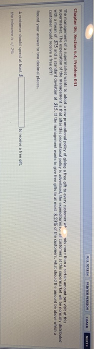 Solved FULL SCREEN PRINTER VERSION HACK NEXT Chapter 06, | Chegg.com