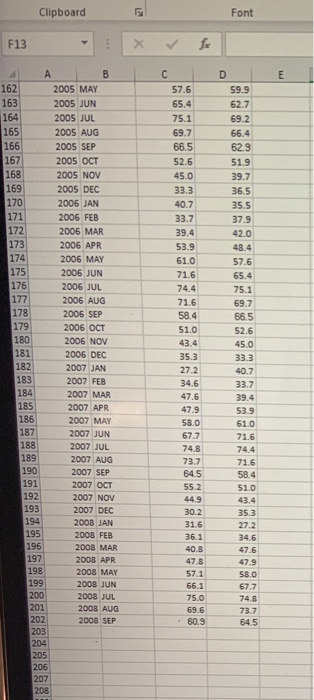 Solved I am only postimg the first excel. I can do the other | Chegg.com