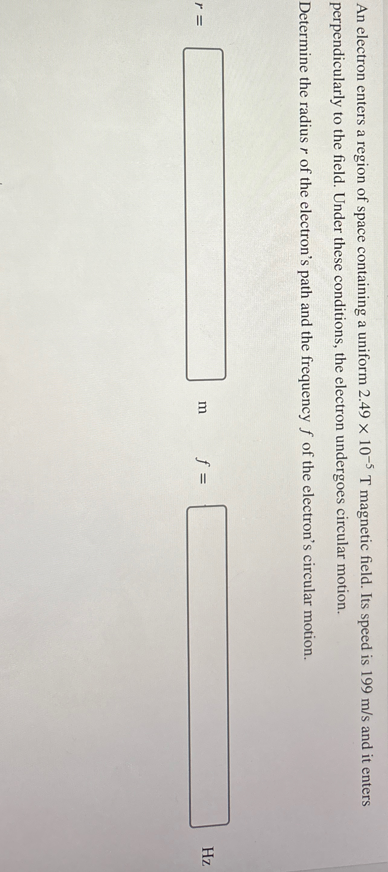 Solved An electron enters a region of space containing a | Chegg.com