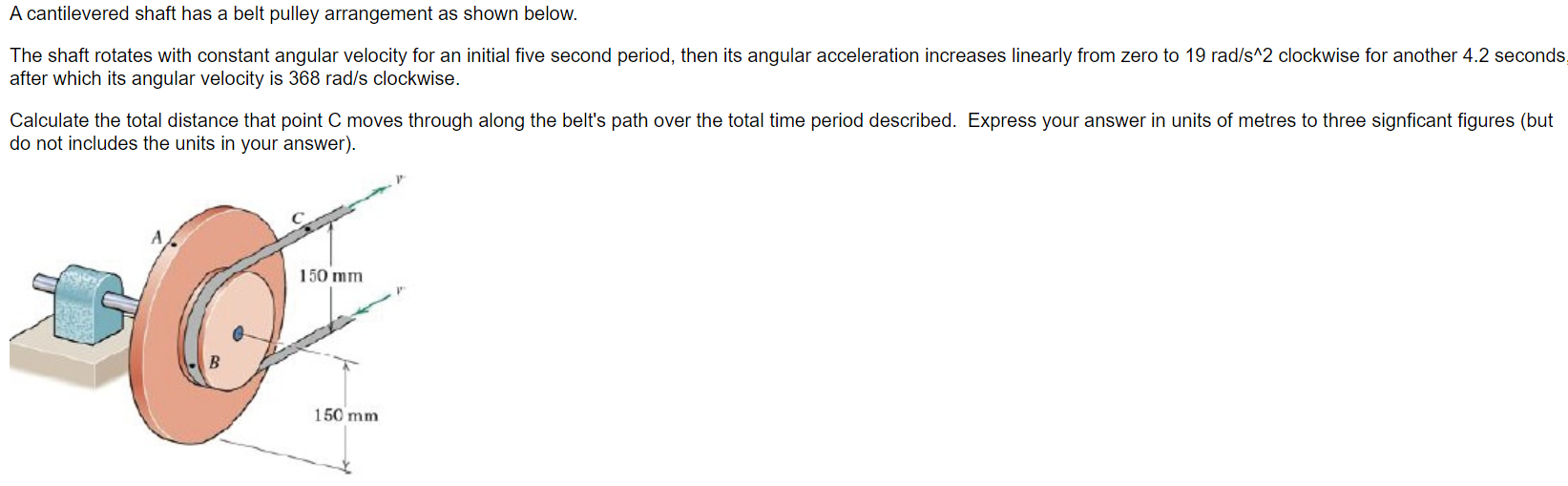 Solved A cantilevered shaft has a belt pulley arrangement as | Chegg.com
