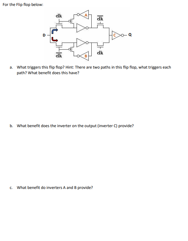 Solved For the Flip flop below:a. ﻿What triggers this flip | Chegg.com