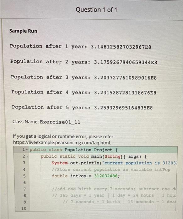 Solved 0 of 5 points Question 1 Unlimited tries (Population | Chegg.com