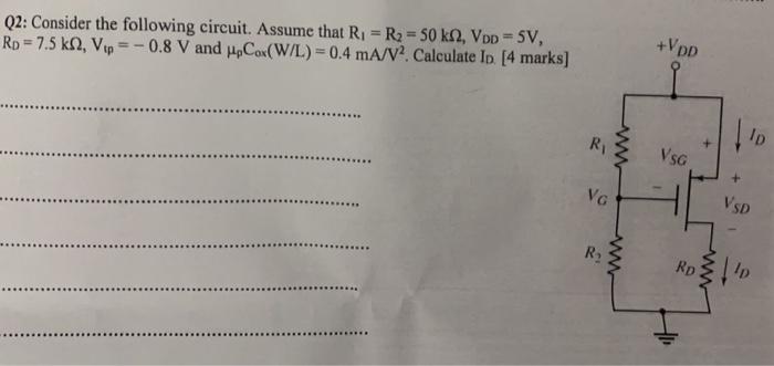 Solved Q2: Consider the following circuit. Assume that R₁ = | Chegg.com