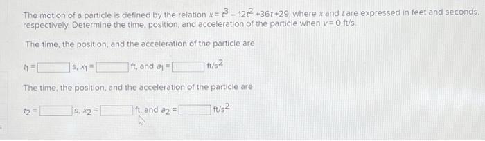 Solved The motion of a particle is defined by the relation | Chegg.com