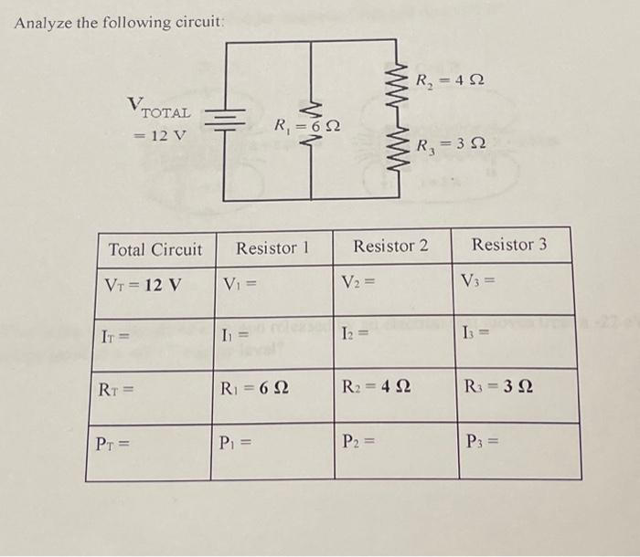 Solved Analyze the following circuit: | Chegg.com
