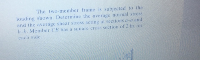 Solved The two-member frame is subjected to the loading | Chegg.com